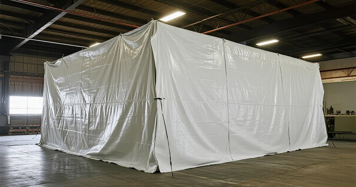 Heavy Duty PVC Warehouse Storage Tarp - Material Protection Cover